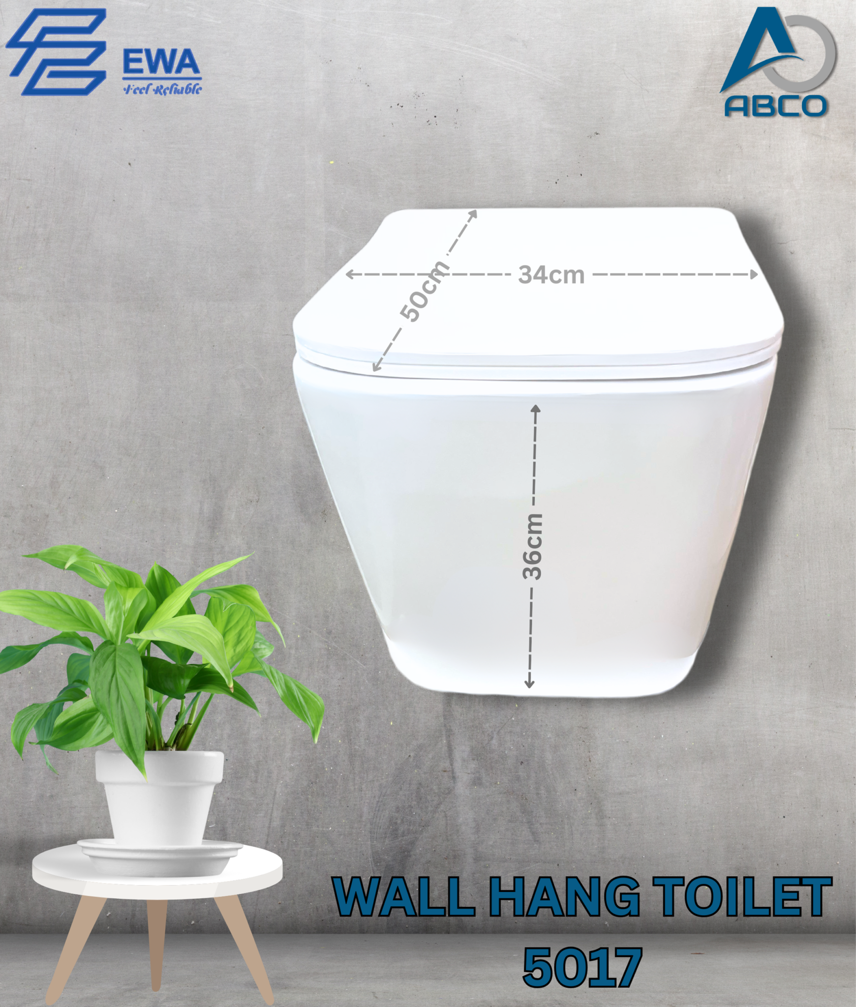 Wall Hang Toilet 5017 – ABCO Trading